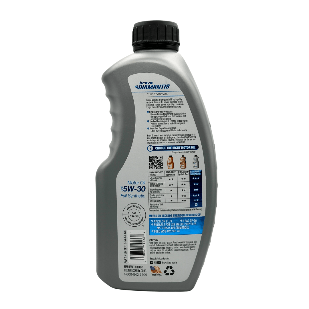 Aceite Brava 5w30 Sintetico Diamantis 1qt - Dislufonca